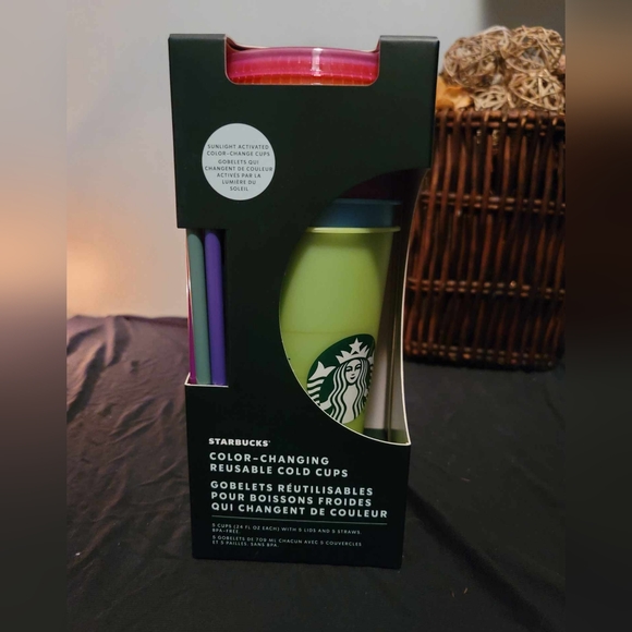 Starbucks | Dining | Starbucks Colorchanging Reusable Cold Cup 5pack 24 ...